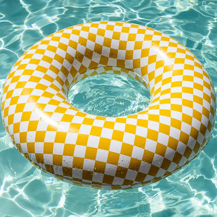 Checkered Pool Float | Jolley's Corner