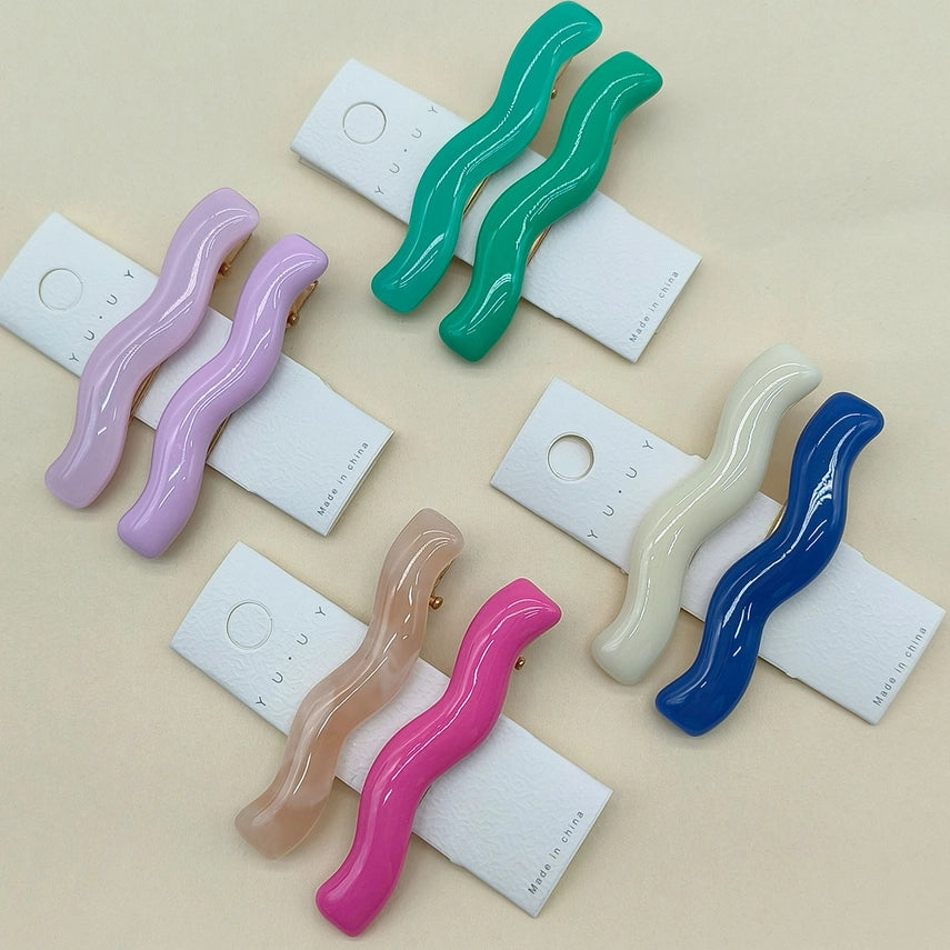 Candy Color Acrylic Wave Hair Clip | Jolley's Corner