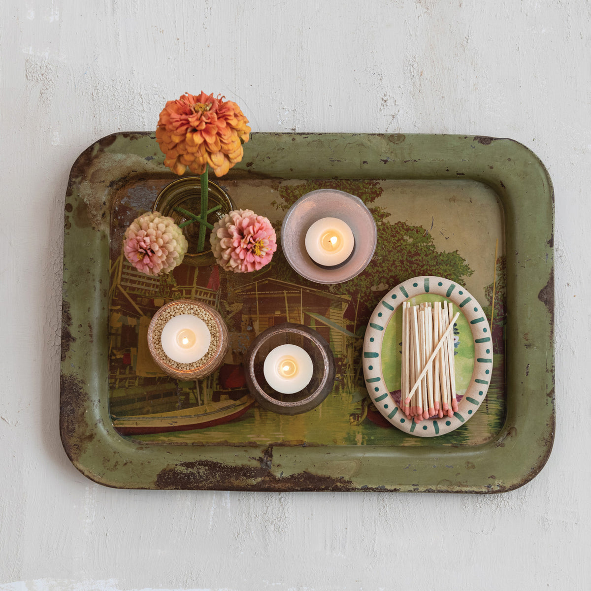 Seeded Glass Votive Holder | Jolley's Corner