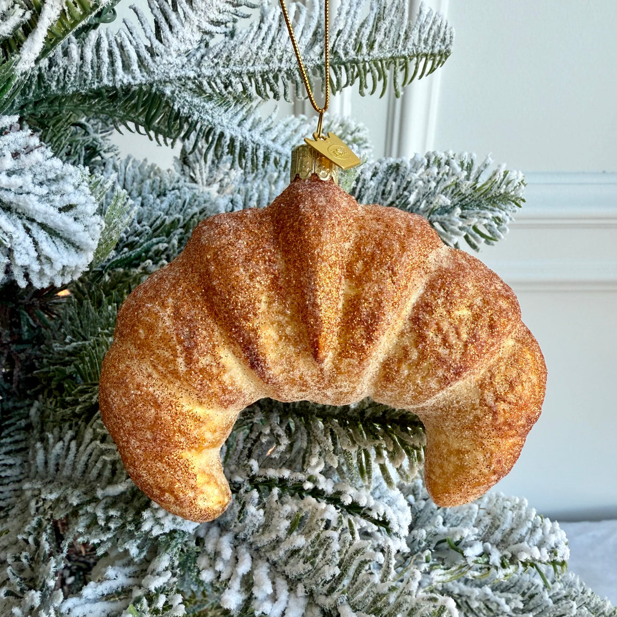 Croissant Glass Ornament | Jolley's Corner