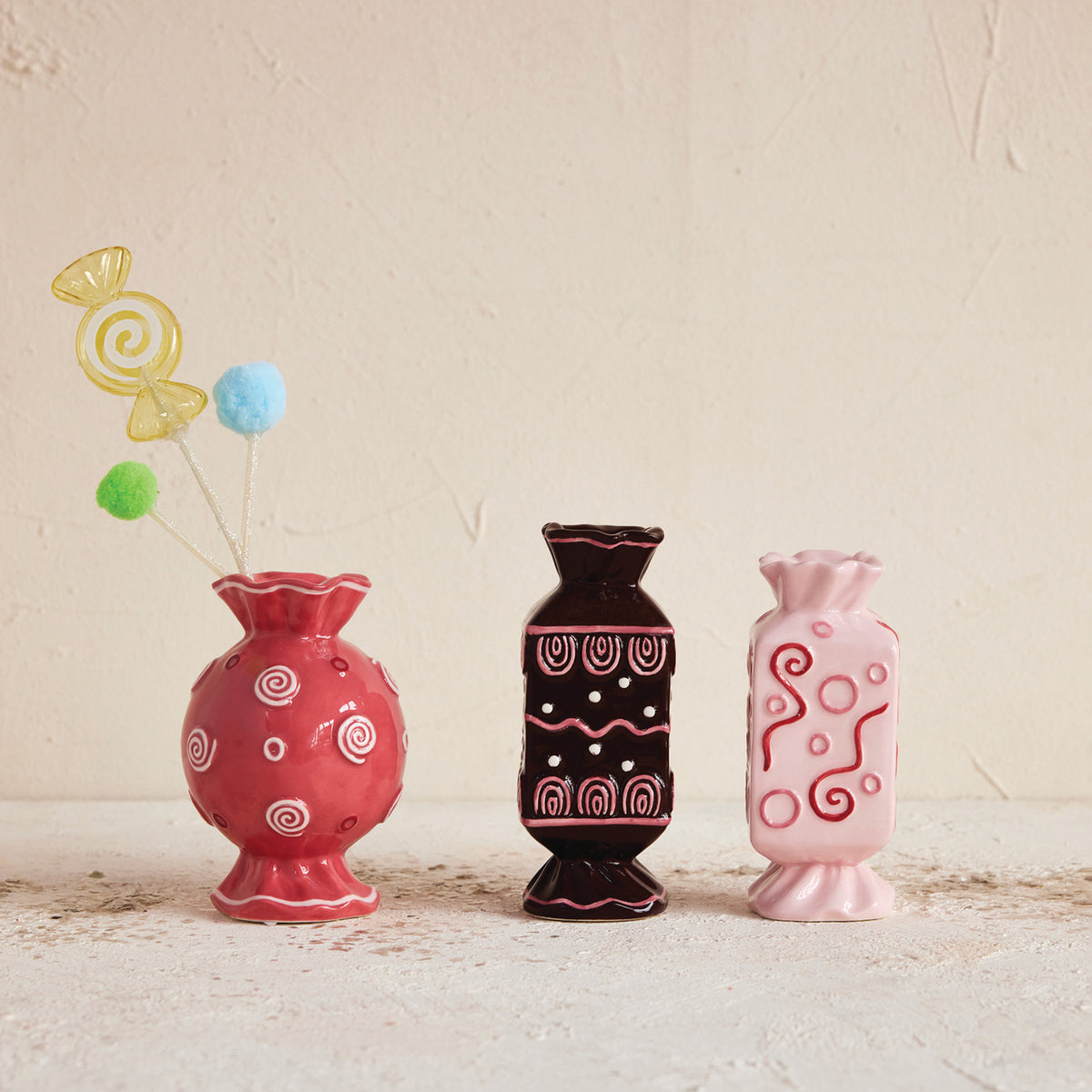 Ceramic Candy Vases | Jolley's Corner